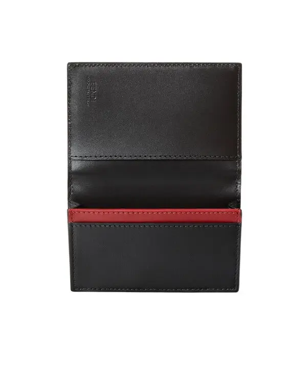 Fendi Shadow Logo Plaque Card Holder - Black