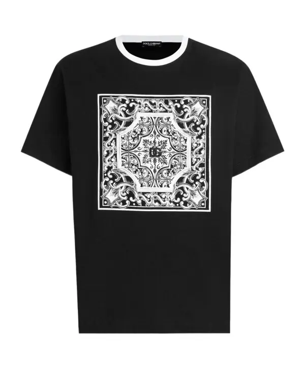 Dolce & Gabbana Dolce Gabbana Majolica Printed Crewneck T-shirt
