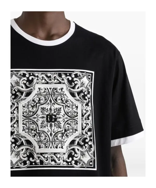 Dolce & Gabbana Dolce Gabbana Majolica Printed Crewneck T-shirt