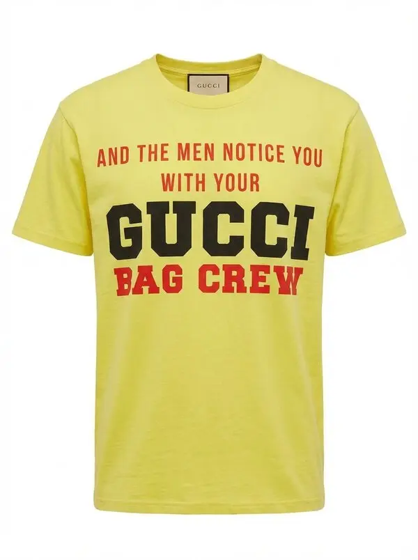 Gucci Logo Detail T-shirt - Yellow