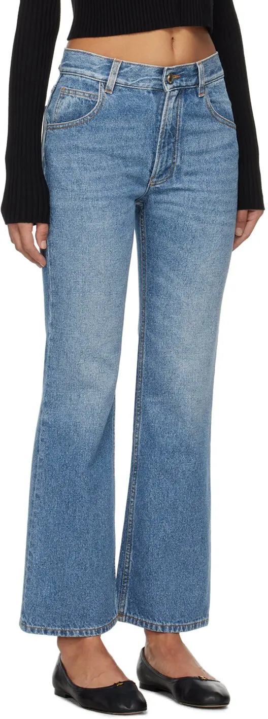 Chloé Cropped Bootcut Jeans