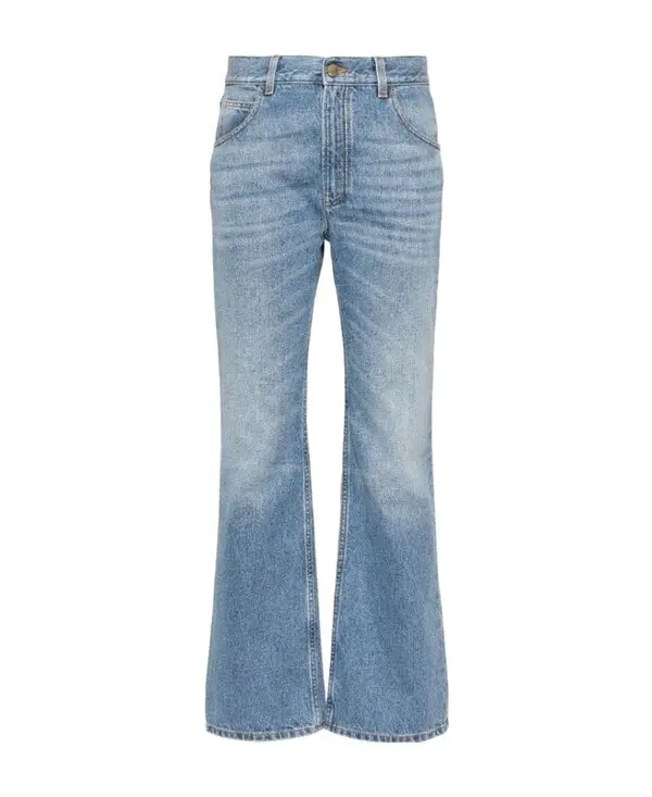 Chloé Cropped Bootcut Jeans - Blue
