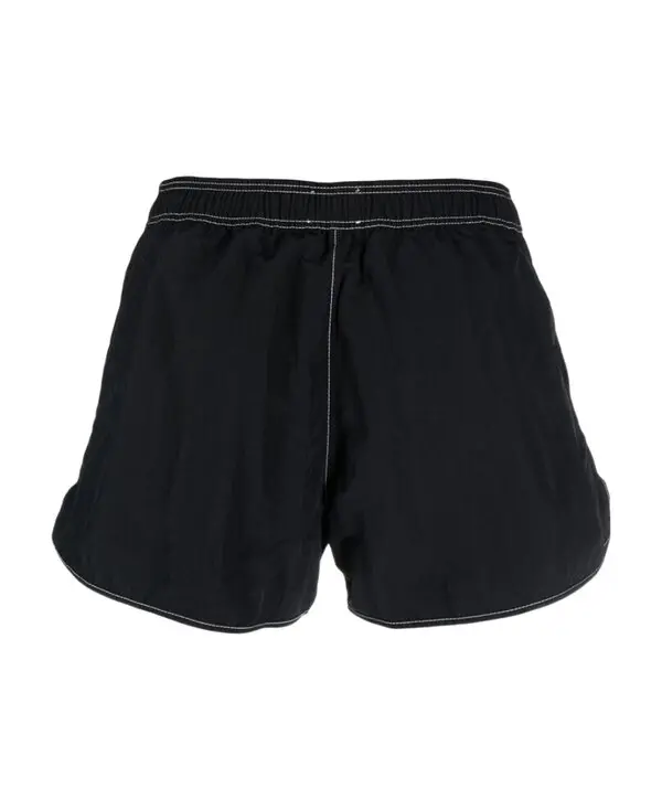 Isabel Marant Étoile Vicente Logo Patch Swim Shorts - Black