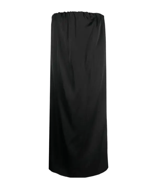 LOULOU STUDIO Strapless Satin Midi Dress
