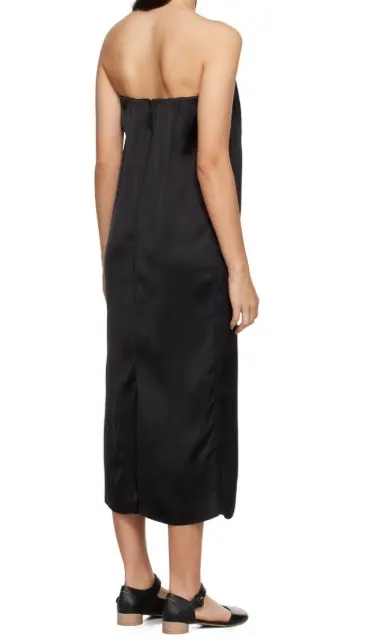 LOULOU STUDIO Strapless Satin Midi Dress