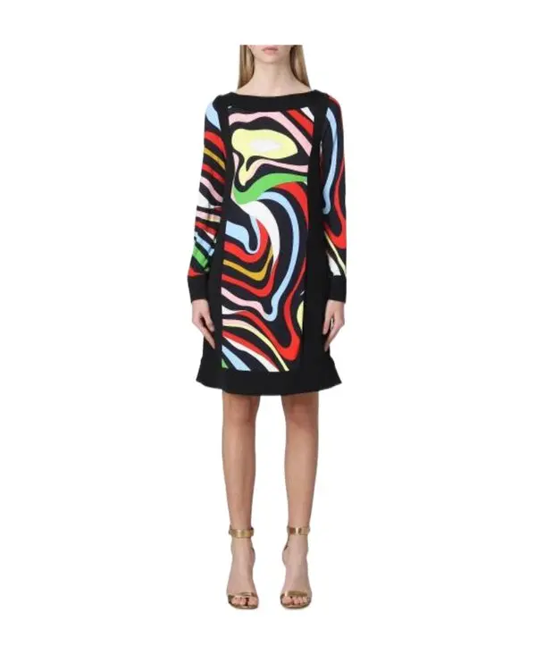 Emilio Pucci Marmo Print Mini Dress - Black
