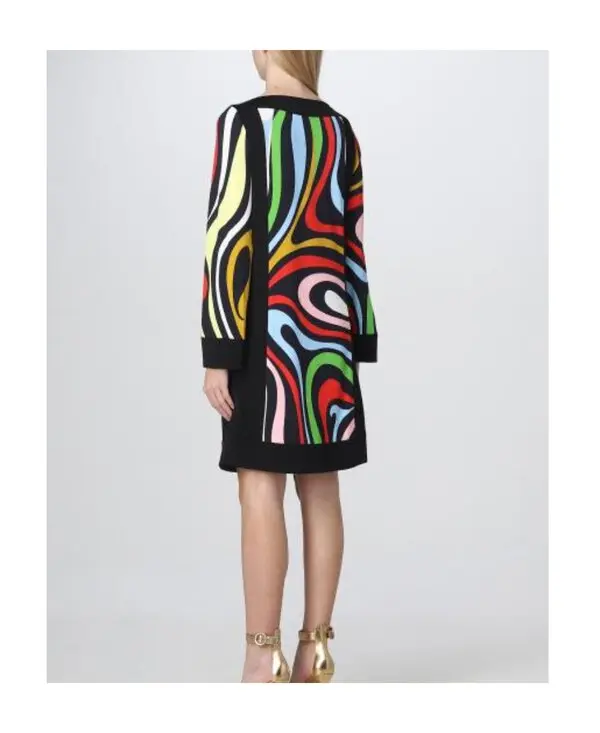 Emilio Pucci Marmo Print Mini Dress - Black