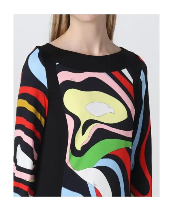 Emilio Pucci Marmo Print Mini Dress - Black