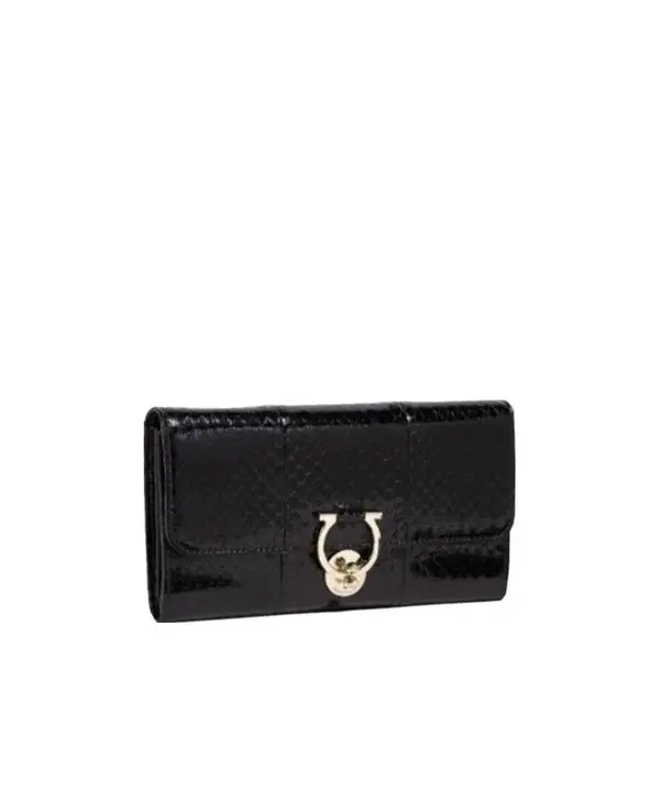 FERRAGAMO Fashionable Long Wallet - Black