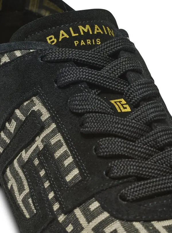 Balmain Racer Monogram Low-top Sneakers - Black