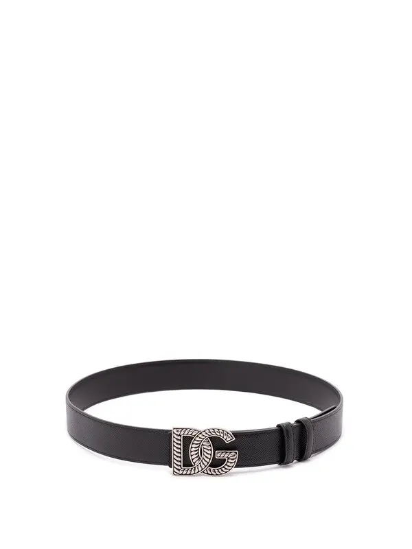 Dolce & Gabbana Dolce Gabbana Logo Buckle Belt - Black