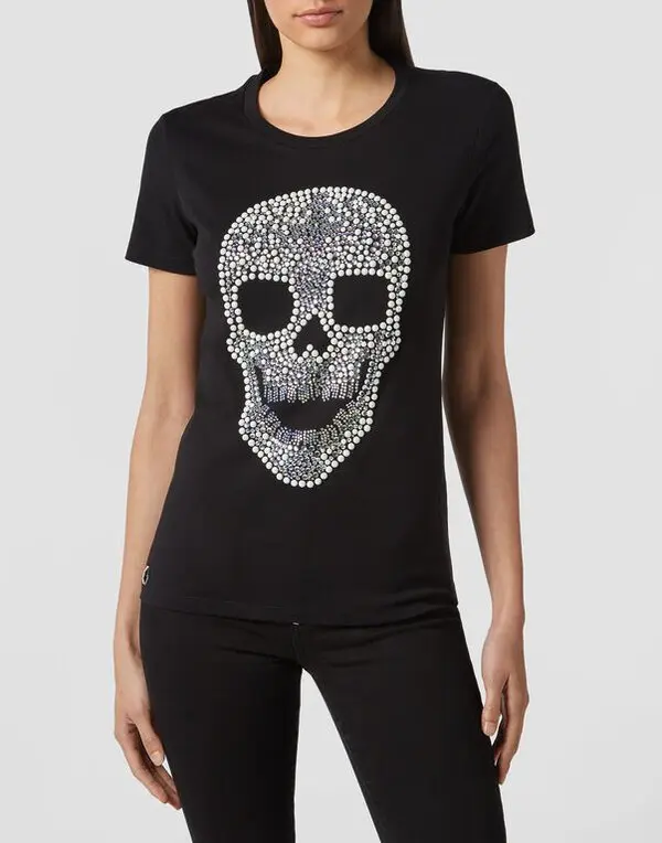 Philipp Plein Embellished Skull T-shirt