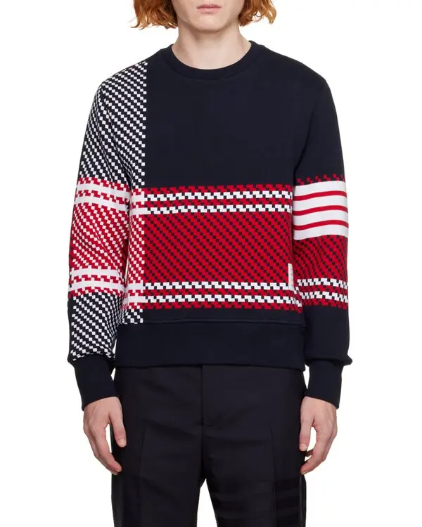 Thom Browne Checked Cotton Sweatshirt
