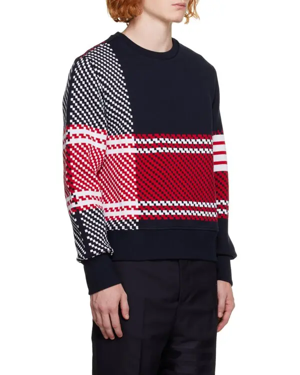 Thom Browne Checked Cotton Sweatshirt