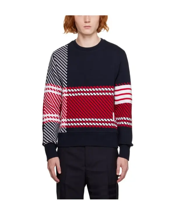 Thom Browne Checked Cotton Sweatshirt
