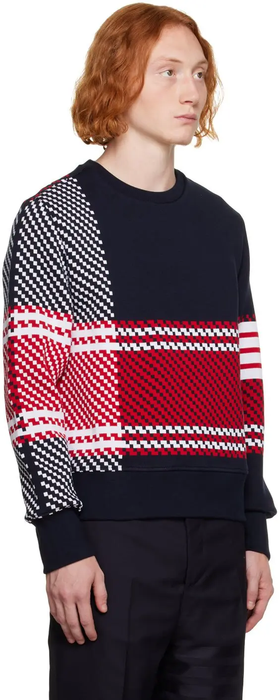 Thom Browne Checked Cotton Sweatshirt