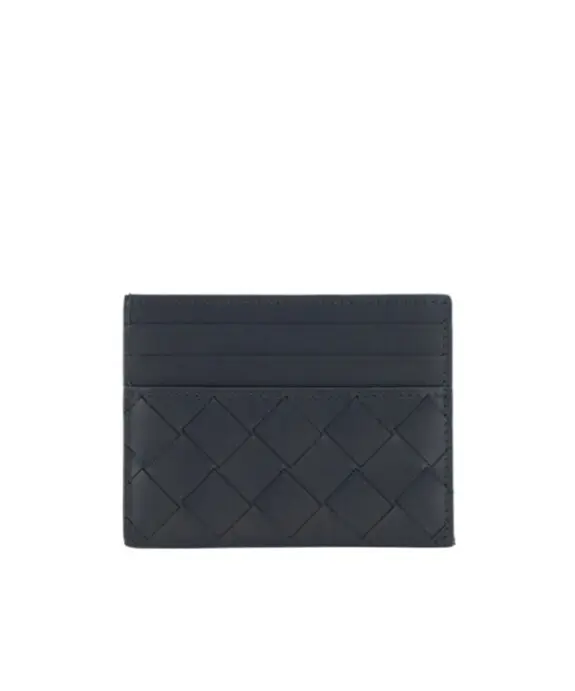 Bottega Veneta Woven Patterned Card Holder - Black