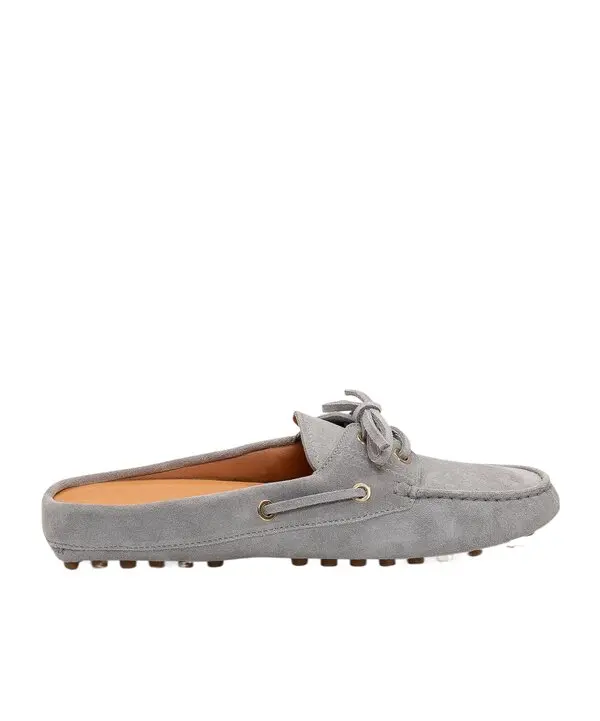 TOD'S Glove Gommino Lace-up Mules - Gray