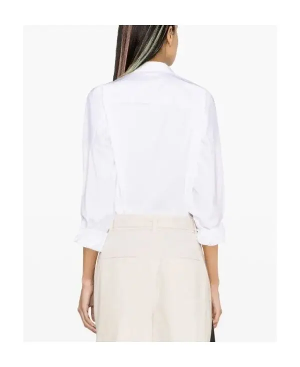 Brunello Cucinelli Embellished Curved Hem Shirt
