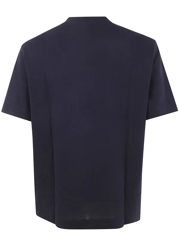 Emporio Armani Textured Cotton T-shirt - Black