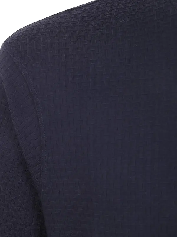 Emporio Armani Textured Cotton T-shirt - Black