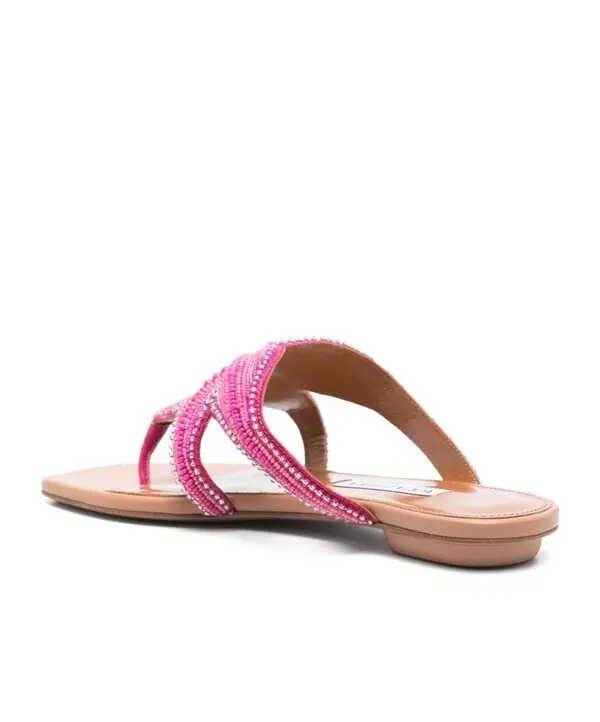 AQUAZZURA Embellished Flip-flop Sandals