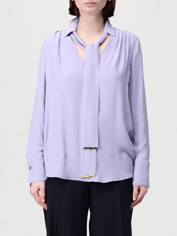 Elisabetta Franchi V-neck Blouse With Tie Detail