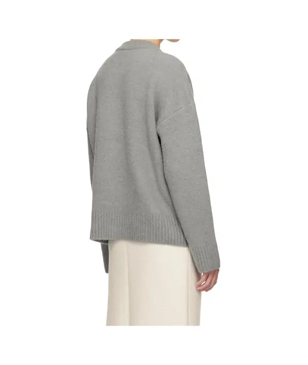 Ami De Coeur Alpaca Wool Cardigan - Grey