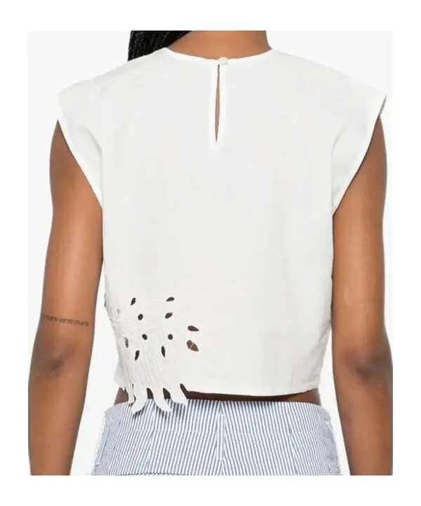 Pinko Embellished Cutout Sleeveless Top