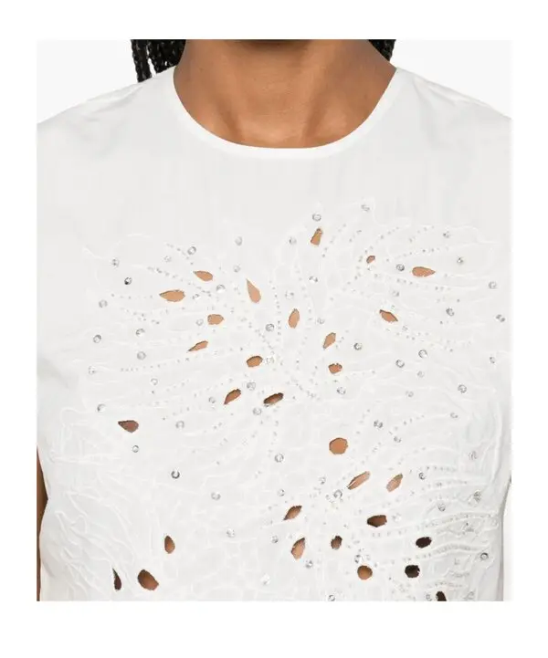 Pinko Embellished Cutout Sleeveless Top