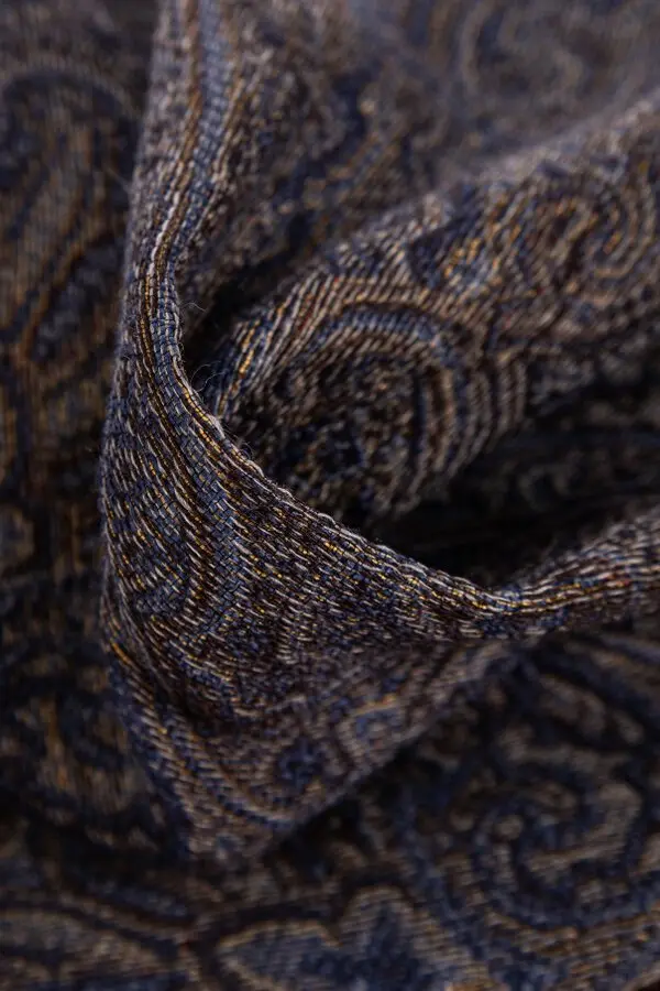 Etro Logo Patch Frayed Edge Scarf