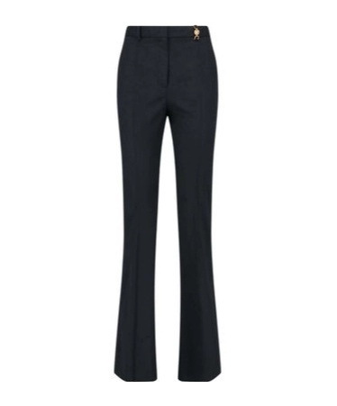 Versace Medusa Plaque Pleated Trousers - No