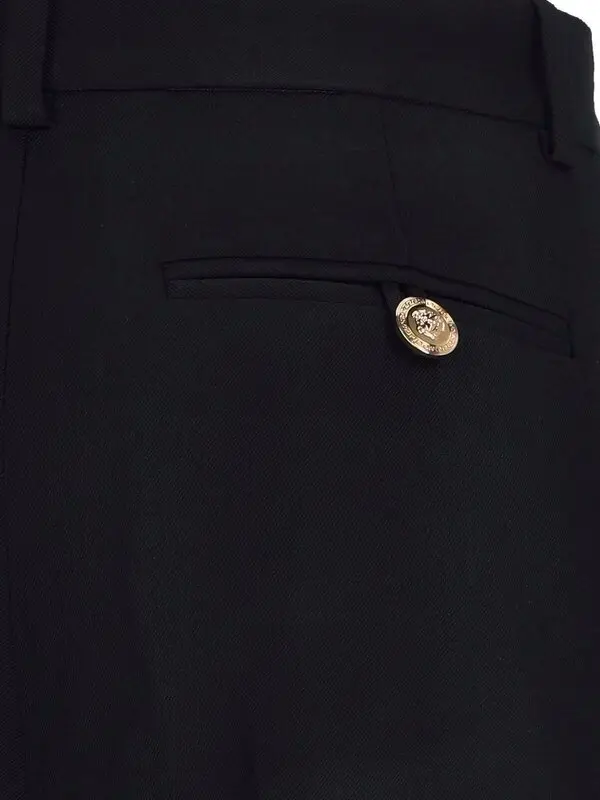 Versace Medusa Plaque Pleated Trousers