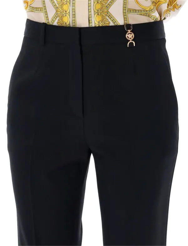 Versace Medusa Plaque Pleated Trousers