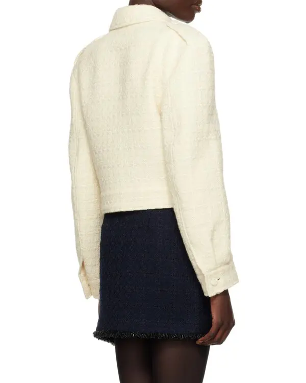 Givenchy 4g Plaque Tweed Cropped Jacket