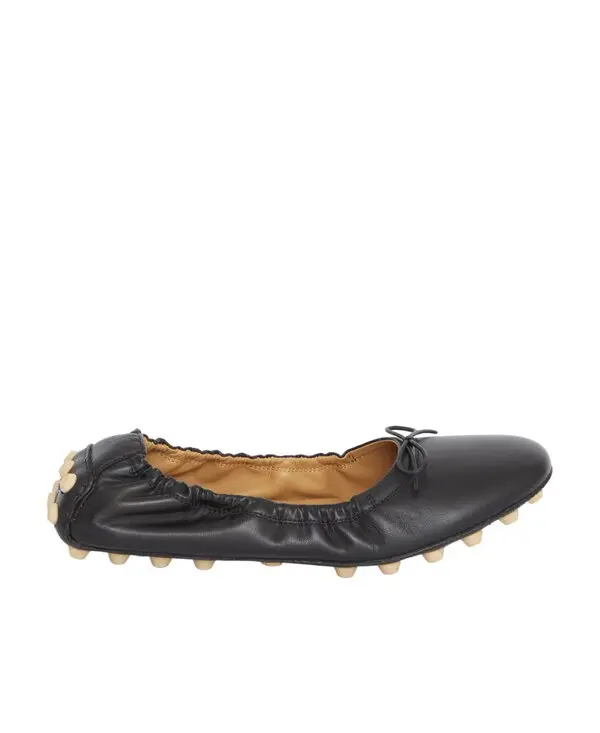 TOD'S Gommino Ballerina Flat With Bow Detailing