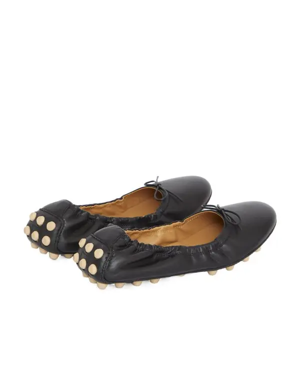 TOD'S Gommino Ballerina Flat With Bow Detailing