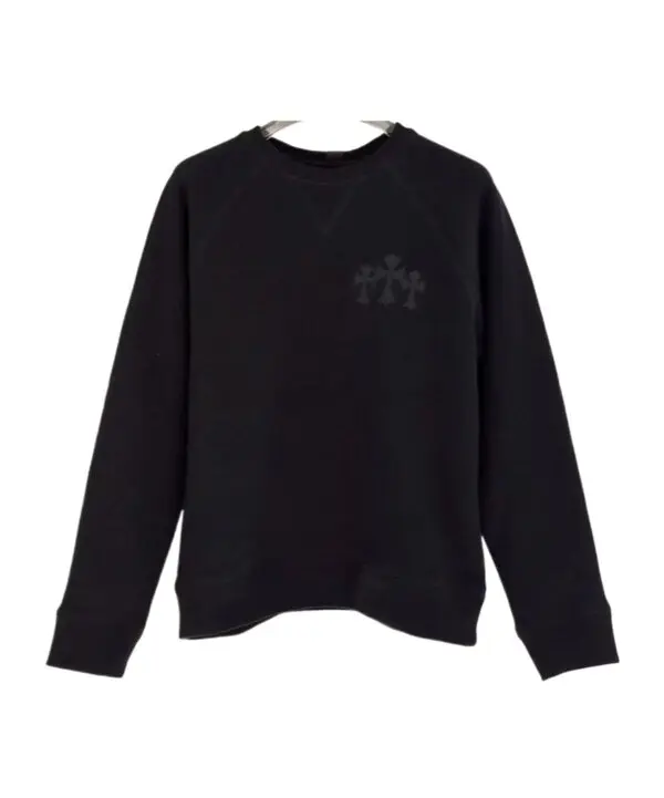 Chrome Hearts Logo Patch Leather Sweatshirt
