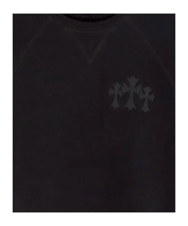 Chrome Hearts Logo Patch Leather Sweatshirt