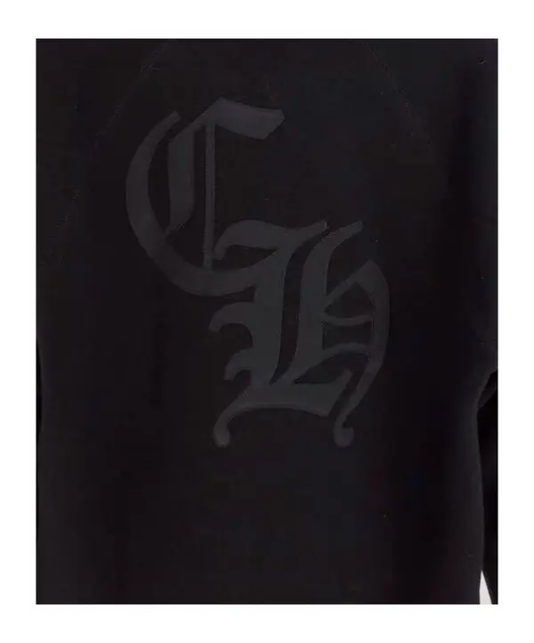Chrome Hearts Logo Patch Leather Sweatshirt