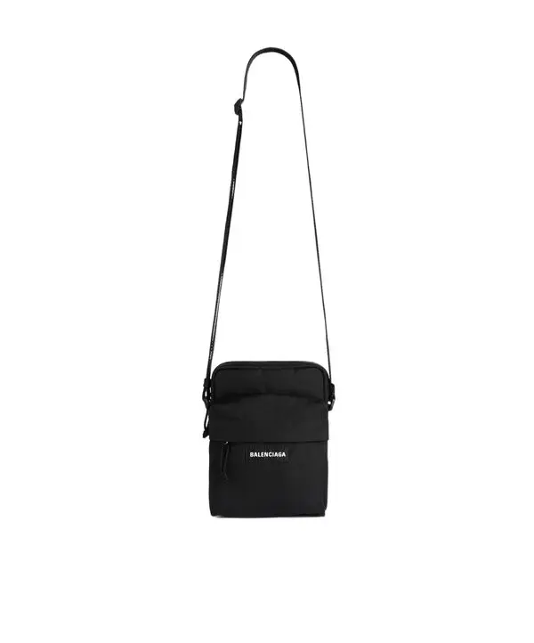 Balenciaga Explorer Logo Shoulder Bag - Black