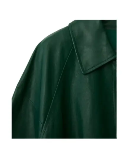 Burberry Long-sleeved Leather Coat