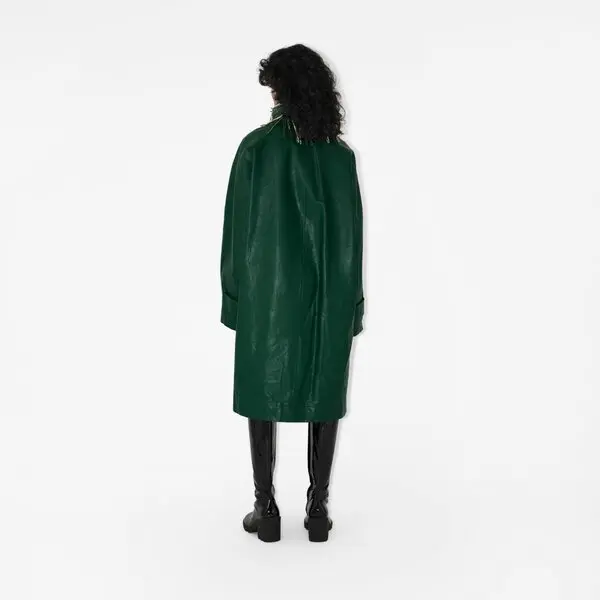 Burberry Long-sleeved Leather Coat