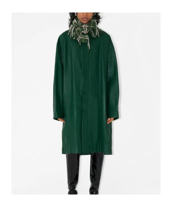 Burberry Long-sleeved Leather Coat