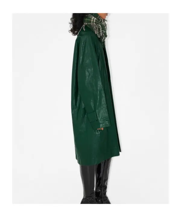 Burberry Long-sleeved Leather Coat