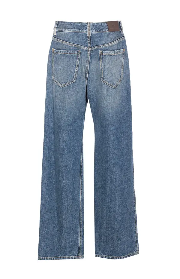 Brunello Cucinelli Logo Patch Boyfriend Jeans