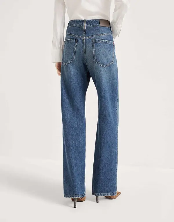 Brunello Cucinelli Logo Patch Boyfriend Jeans