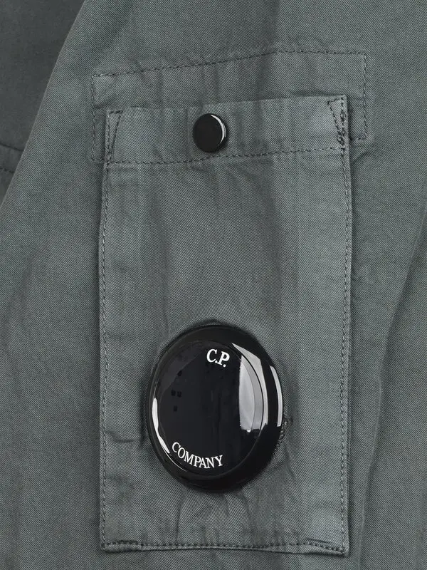 C.P. COMPANY Zipped Lens Overshirt Jacket - Black