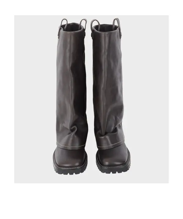 Acne Studios Round Toe Block Heel Boots