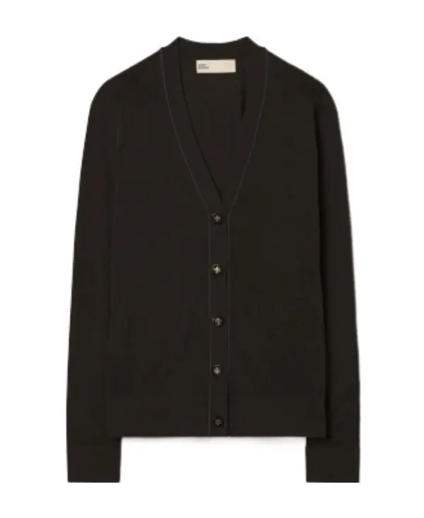 Tory Burch Button-up V-neck Cardigan - Black